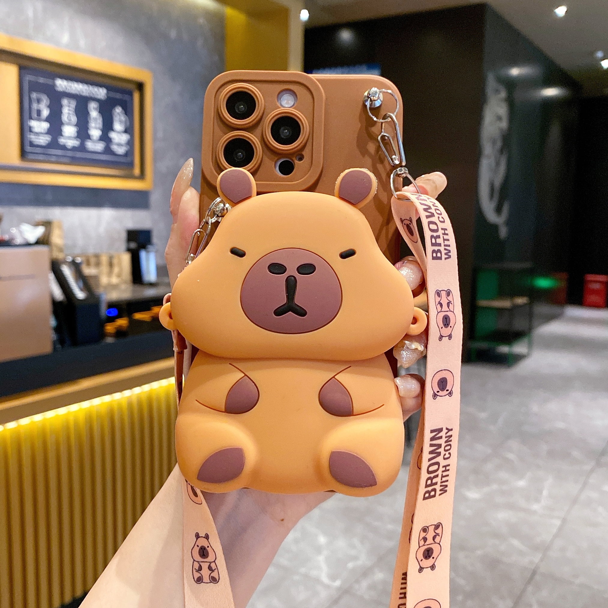 For iPhone 16 15 14 13 12 11 XR Xs Pro Max mini Plus e Kapibala Wallet ...