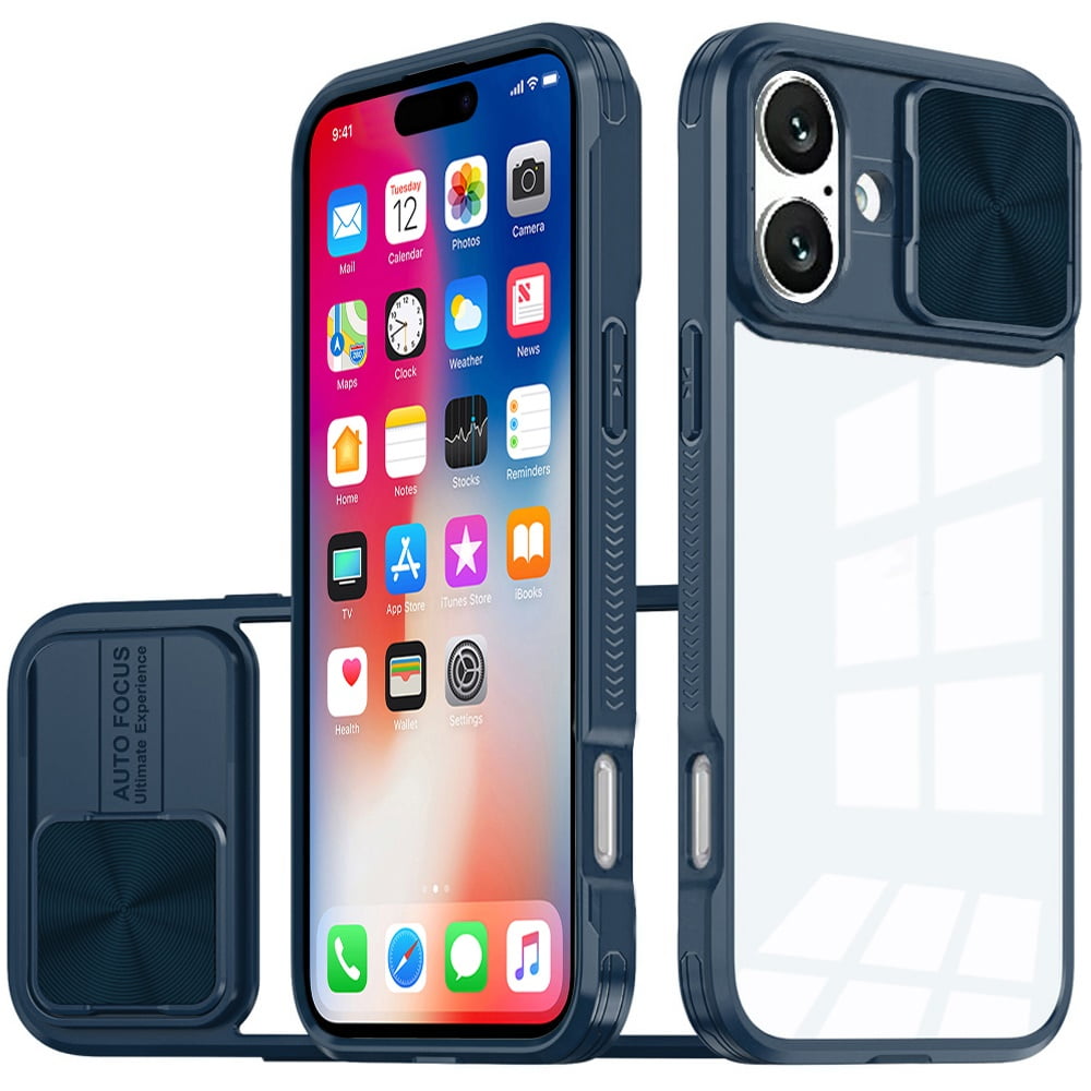 For iPhone 16 6.1 inch Fusion Transparent Clear Hybrid Case Cover ...