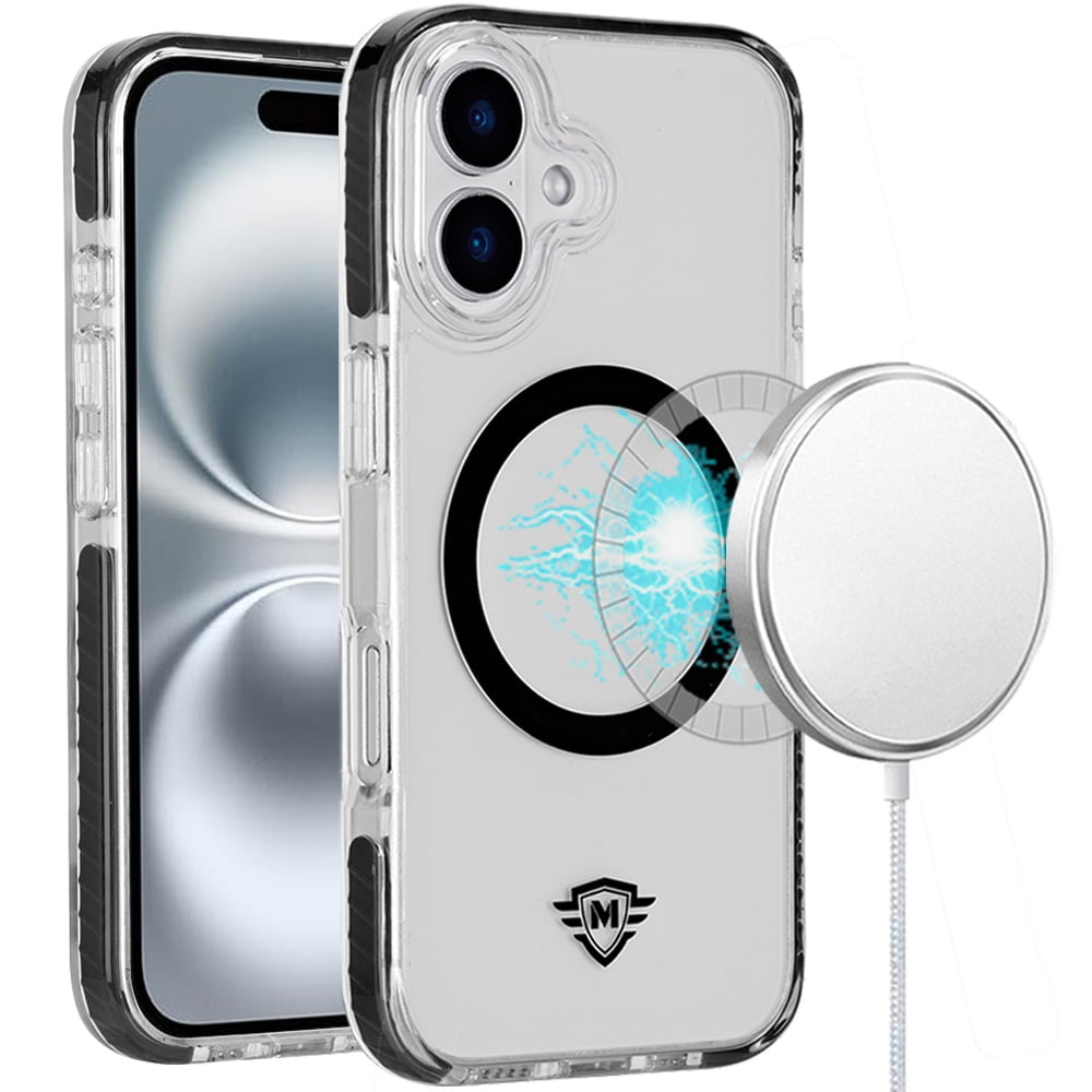 For iPhone 16 6.1 inch Magnetic 3in1 Strong Thick Space Hybrid Case ...