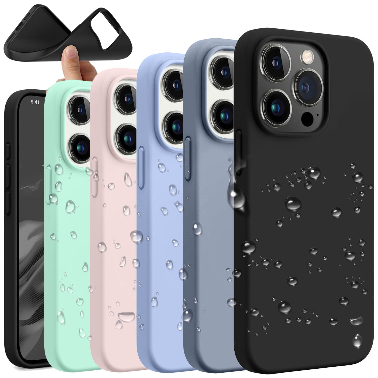For iPhone 16 Case Silicone Cover, Tekcoo Shockproof Rugged Soft Gel ...