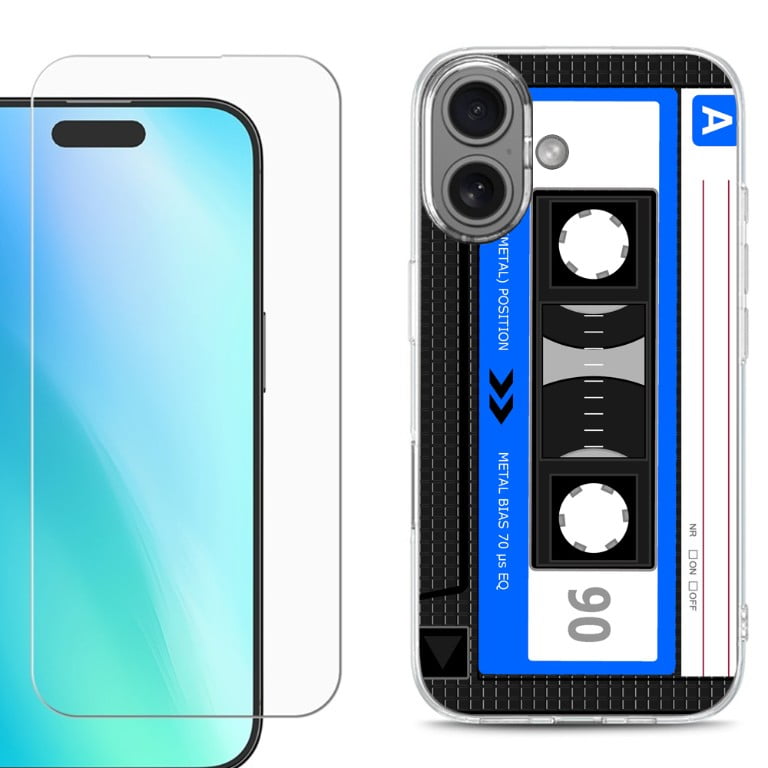 For iPhone 16 Phone Case Cover, Shockproof Case with Tempered Glass ...