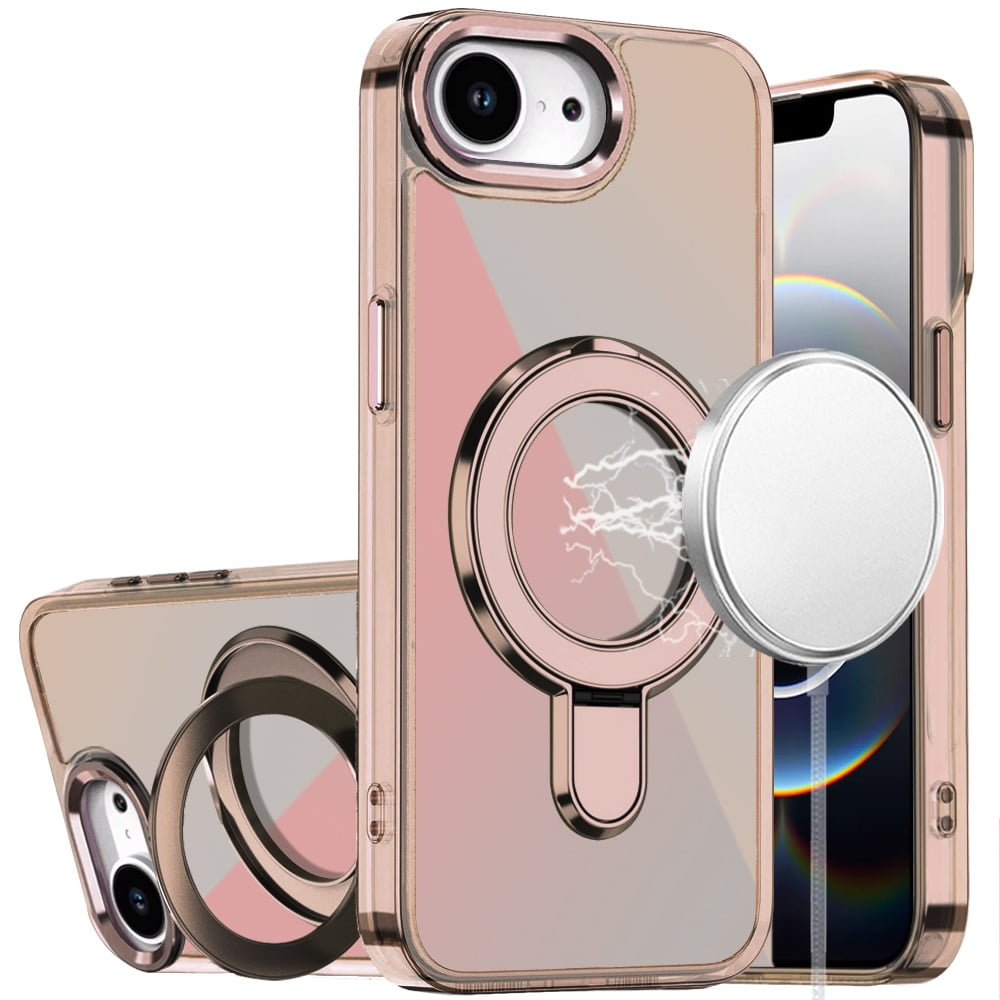 For iPhone 17E / 16E / SE4 CHROME HQ Rotational Magnetic Ring Hybrid ...
