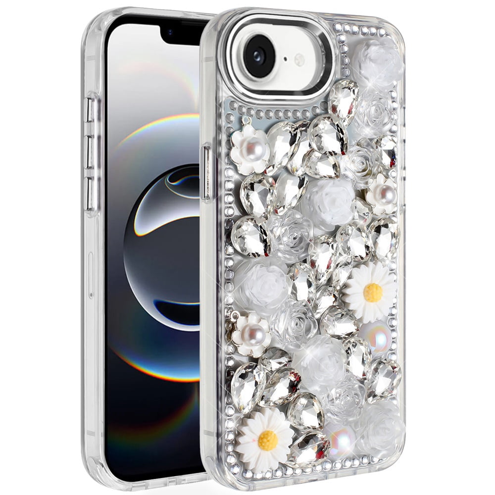 For iPhone 17E / 16E / SE4 Spectacular Full Bling Stones Glitter HQ ...