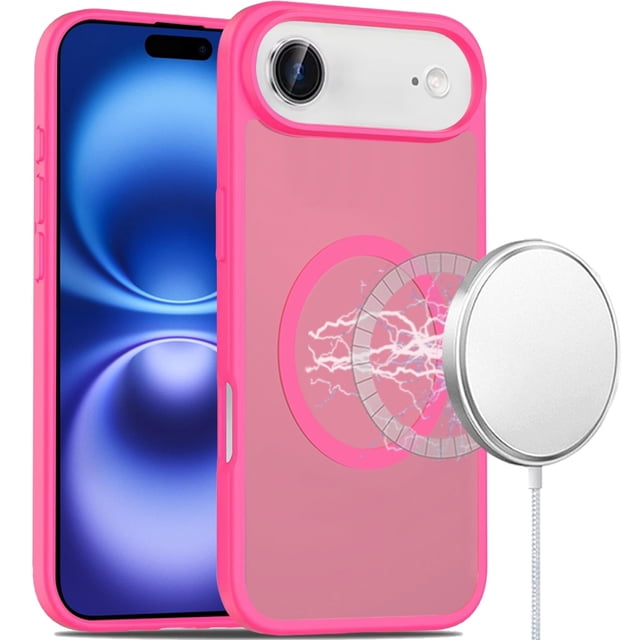For iPhone 17 Air [Magnetic Circle] Smooth Safe Matte Feel Hybrid Case ...