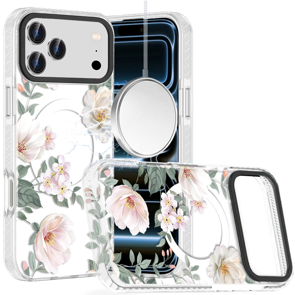For iPhone 17 Pro Max Beautiful Magnetic Hybrid IMD Design Case - Light ...