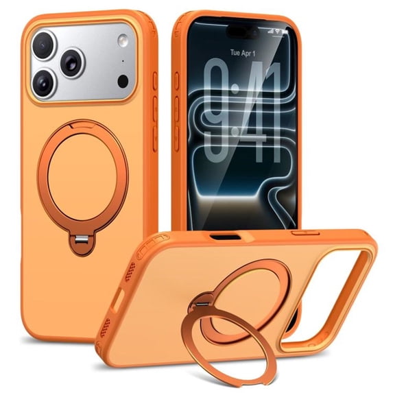 For iPhone 17 Pro Max Case With Invisible Magnetic O-Ring Stand ...