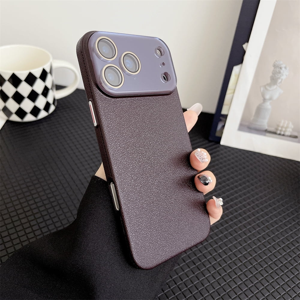 For iPhone 17 Pro Max Case with Camera Lens Protector - Lychee Texture ...
