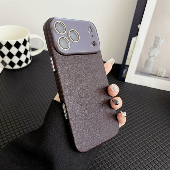 For iPhone 17 Pro Max Case with Camera Lens Protector - Lychee Texture ...