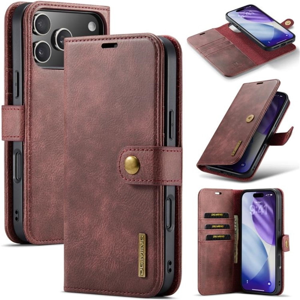 For iPhone 17 Pro Max DG.MING Crazy Horse Texture Detachable Magnetic ...