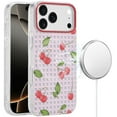 For iPhone 17 Pro Max [Magnetic] Double Layer Design IMD Case - Cherry ...