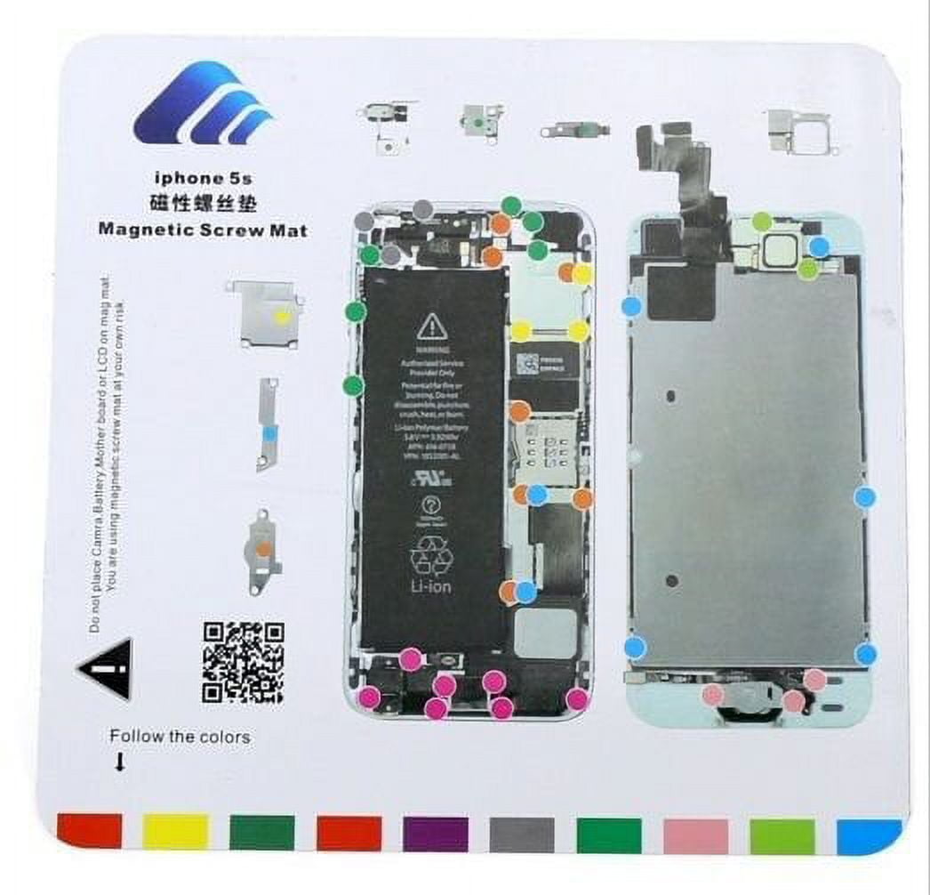 For iPhone 5s - Magnetic Screw Mat Phone Repair Disassembly Guide ...