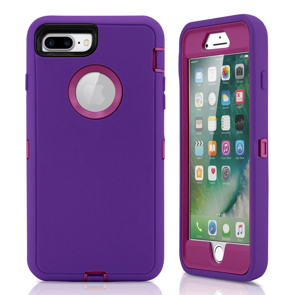 For iPhone 7 Plus Case Rugged Shockproof Hard Case Protective Cover Walmart