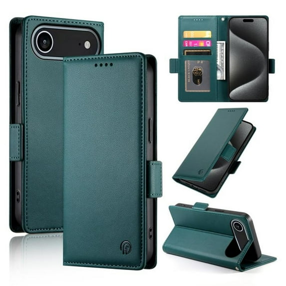 For iPhone Air Wallet Case Flip Card Holder,PU Leather Side Buckle ...