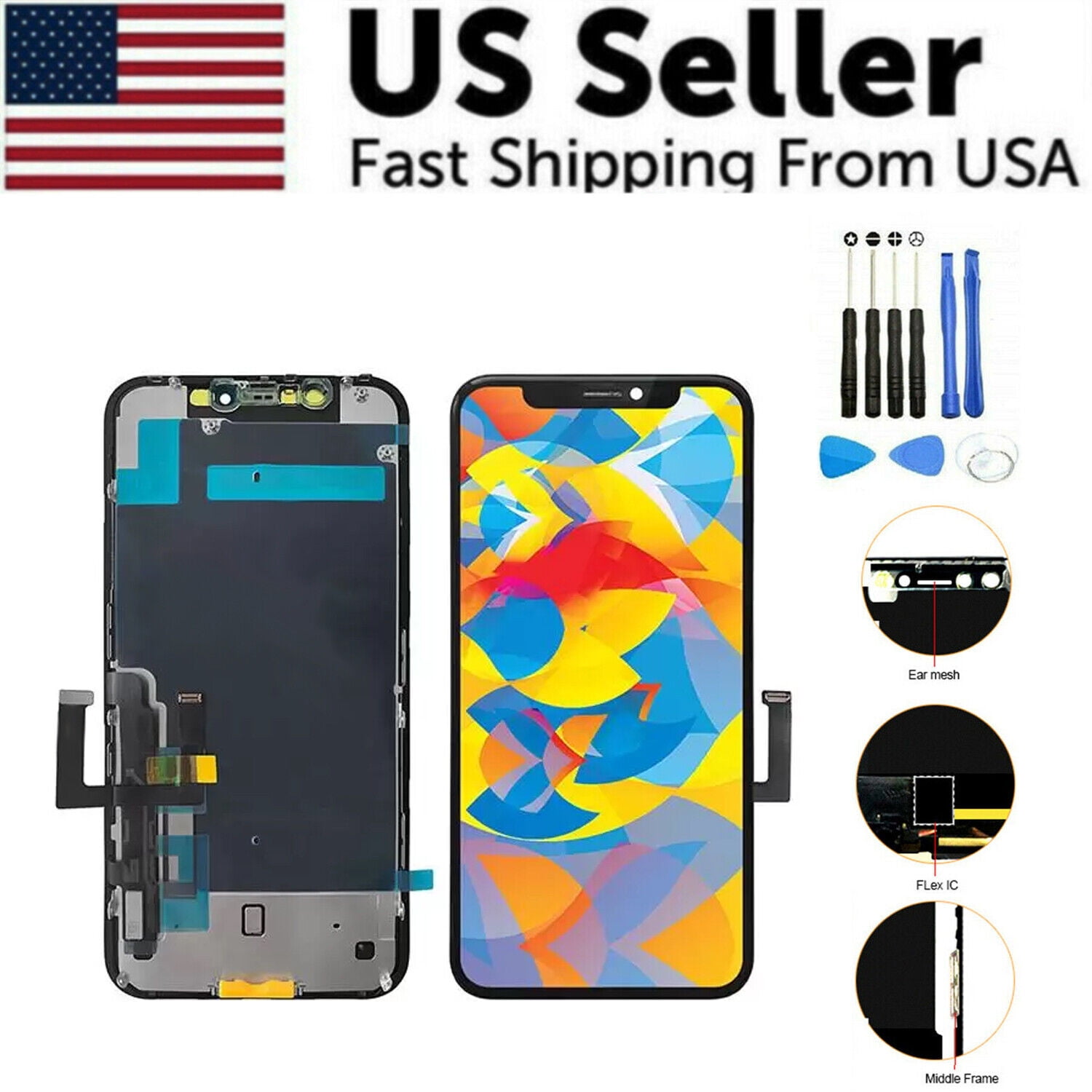 For iPhone X XR XS Max 11 12 Pro LCD Display Touch Screen Digitizer ...