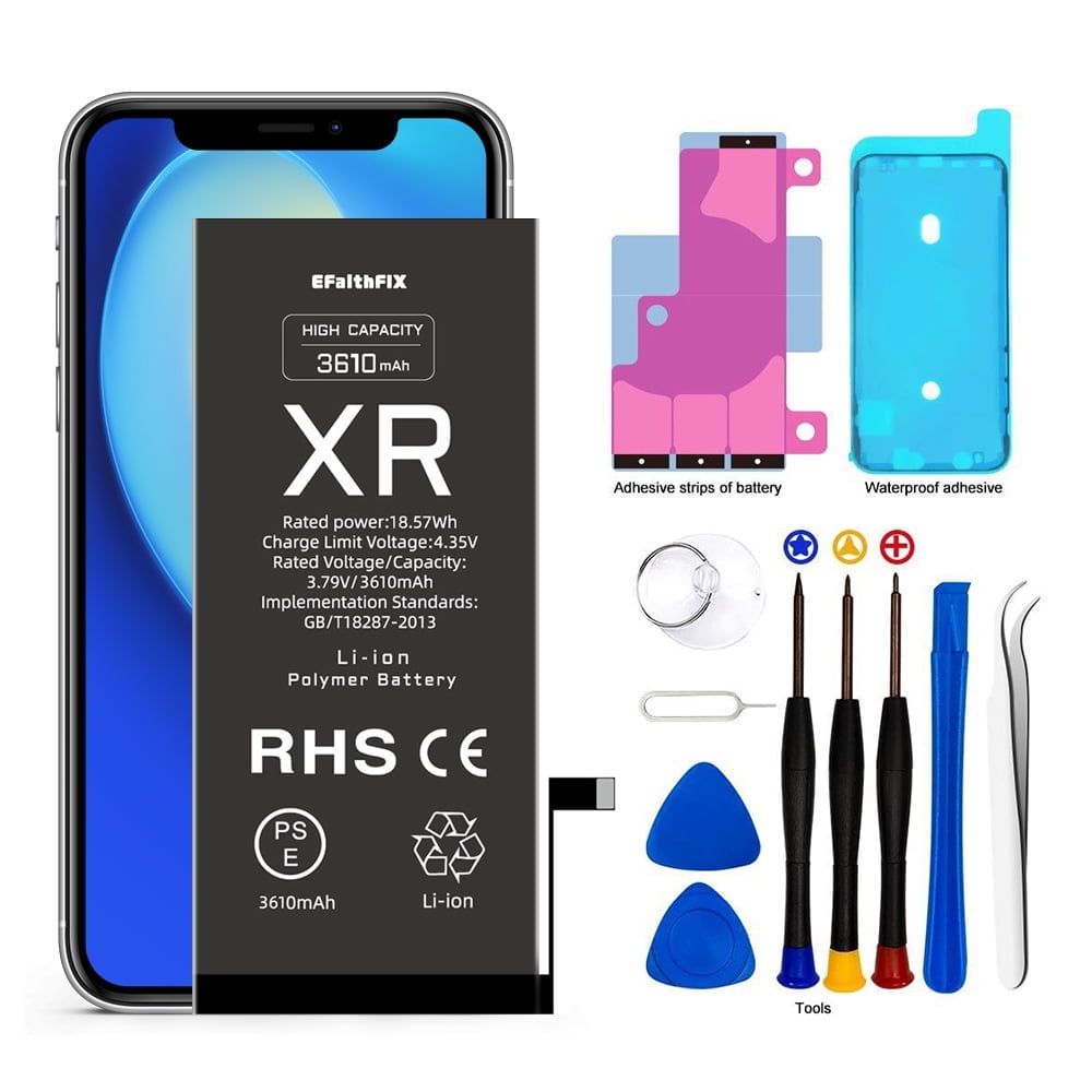 For iPhone XR Battery Replacement, 3610mAh High Capacity Battery ...