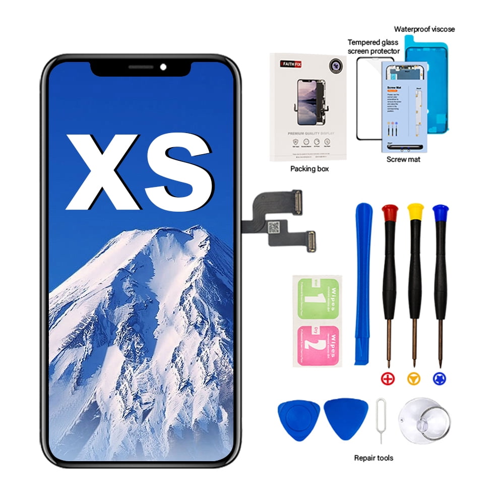 For iPhone Xs Screen Replacement LCD Display 3D Touch Digitizer 5.8 inch Glass with Repair Tool ...