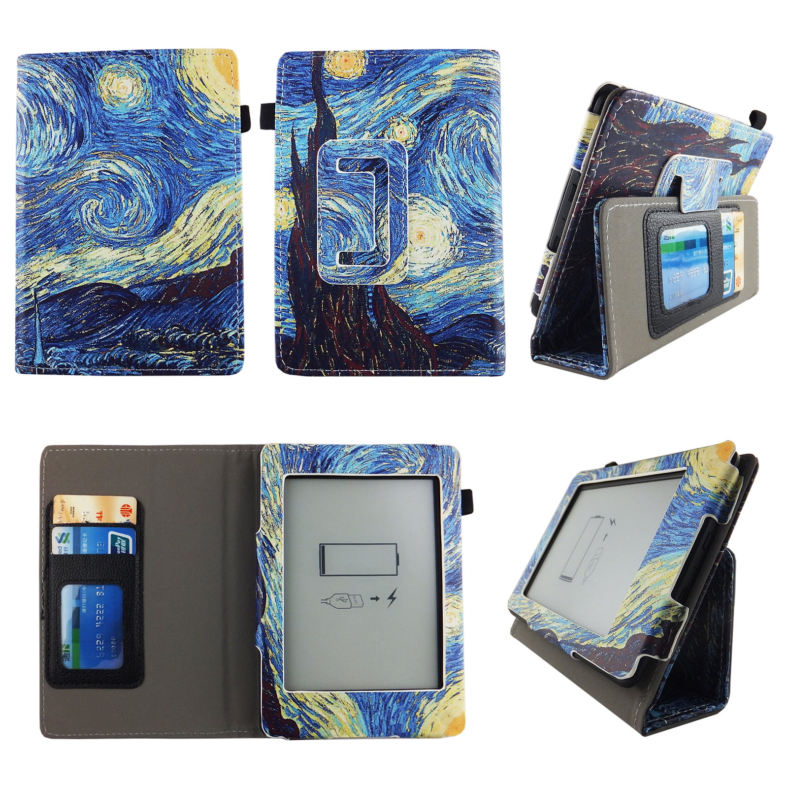 For kindle paperwhite Case 6 inch Slim Thinnest PU Leather Folio Stand ...