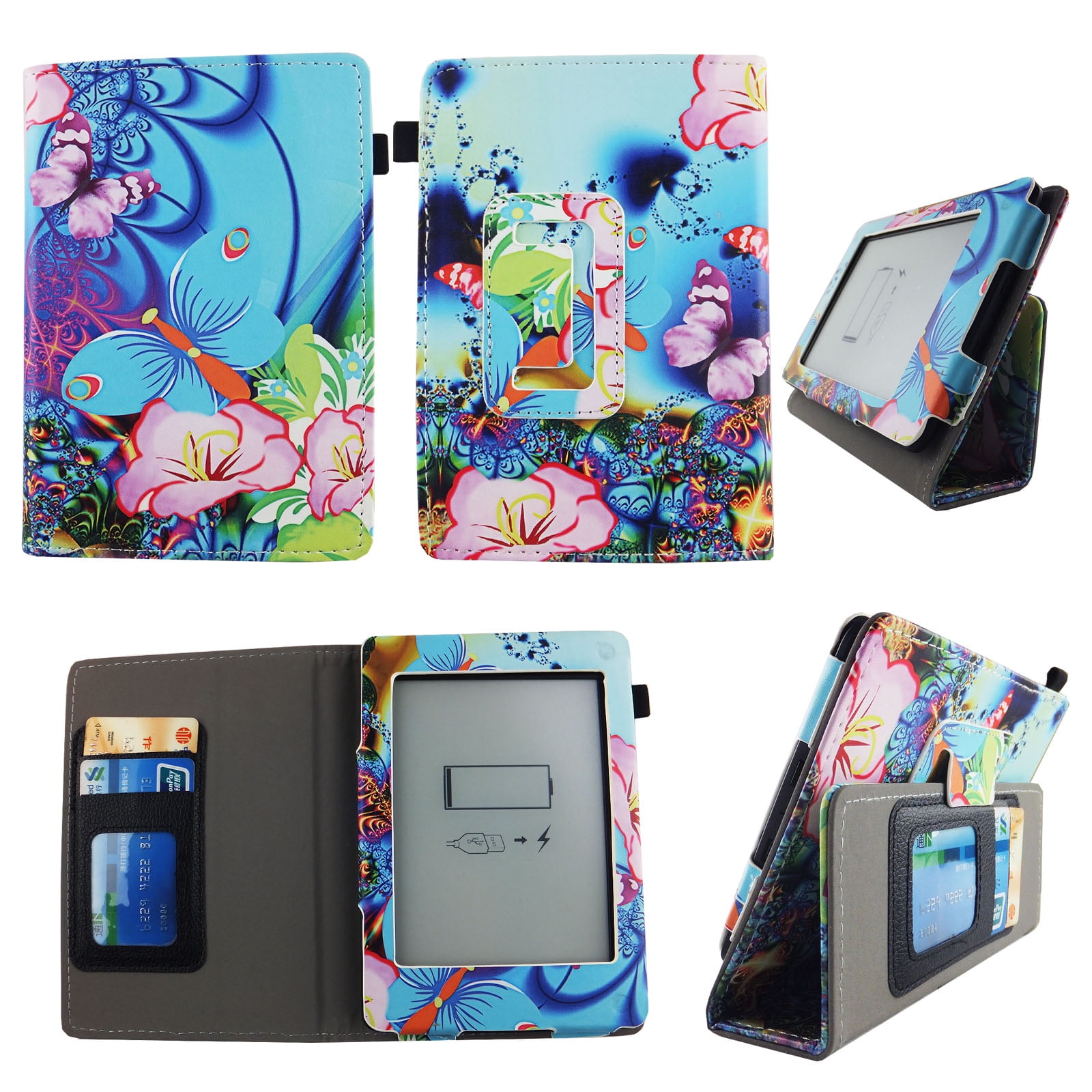 For kindle paperwhite Case 6 inch Slim Thinnest PU Leather Folio Stand ...