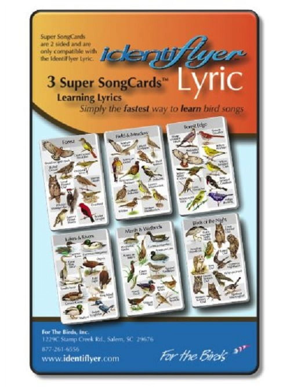 For the Birds Identiflyer Lyric 3 Super Song Card Set, 60 Bird Songs ...