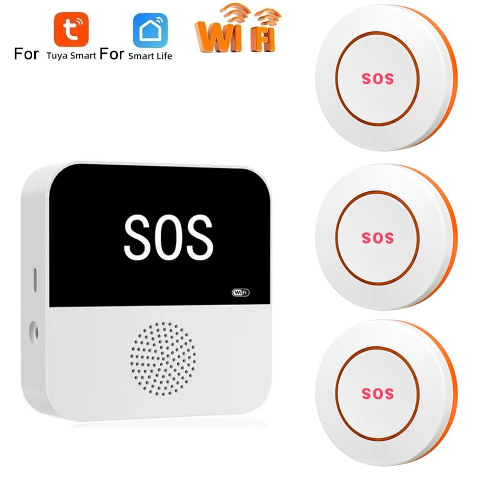 For tuya WiFi Elderly Caregiver Pager Wireless SOS Button Alarm System ...