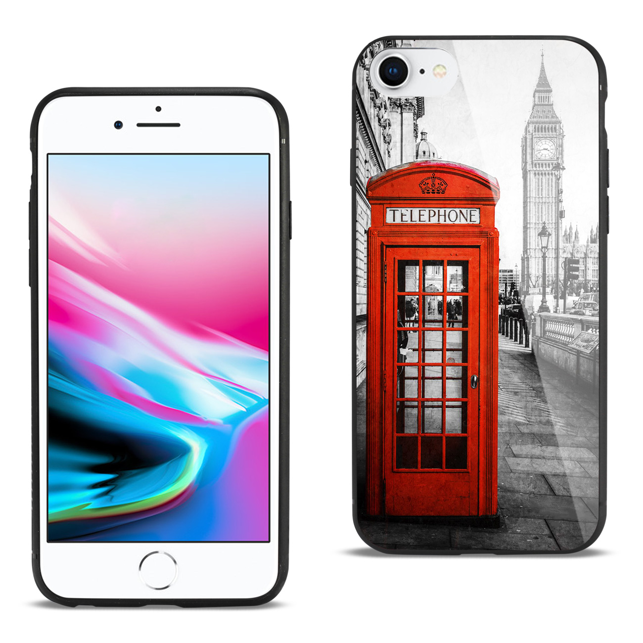 For use with iphone 8 Hard Glass Design Tpu Case - Walmart Business ...