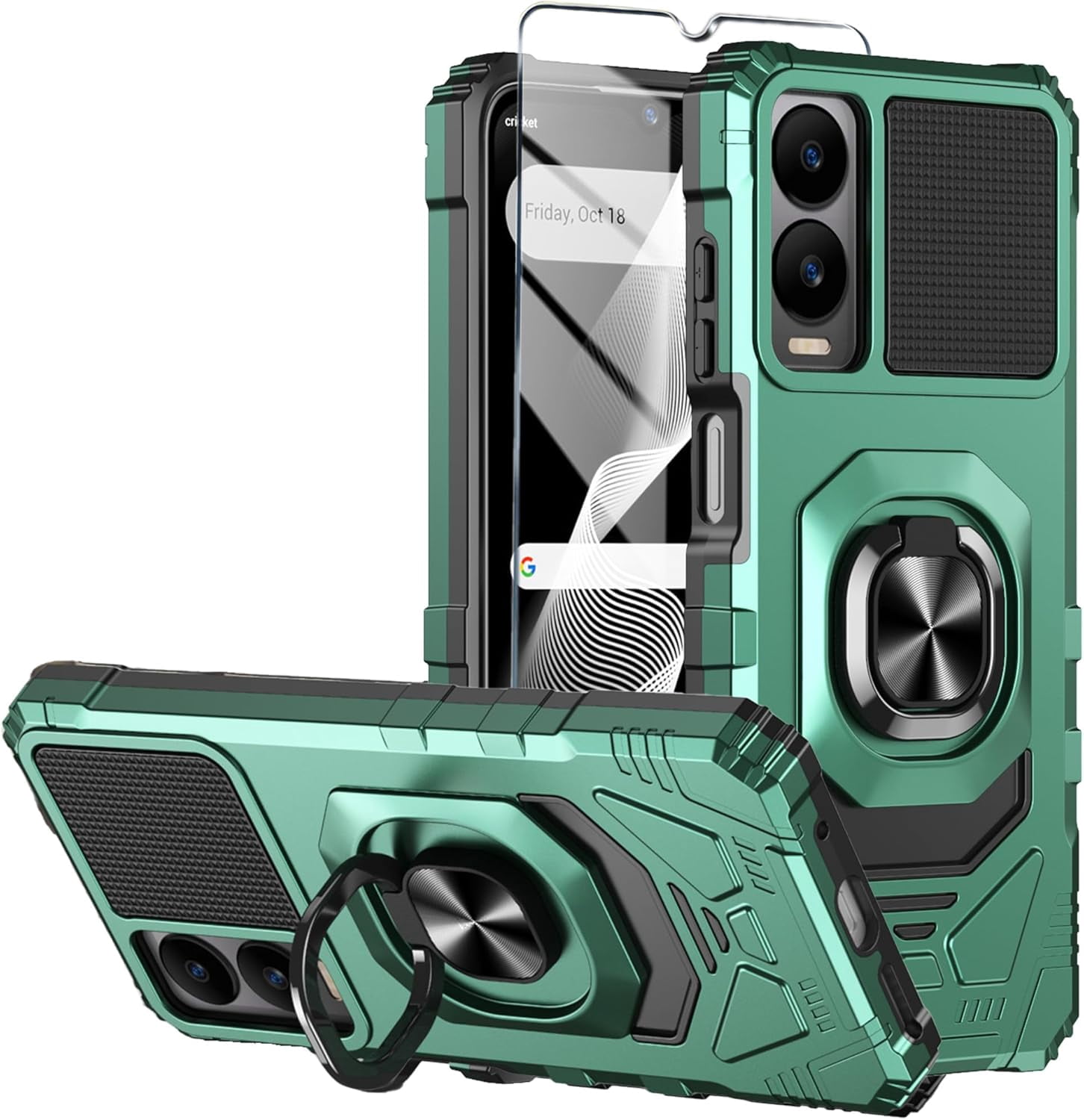 For Cricket Icon 6 Phone Case/AT&T Verge Case with Tempered Glass ...
