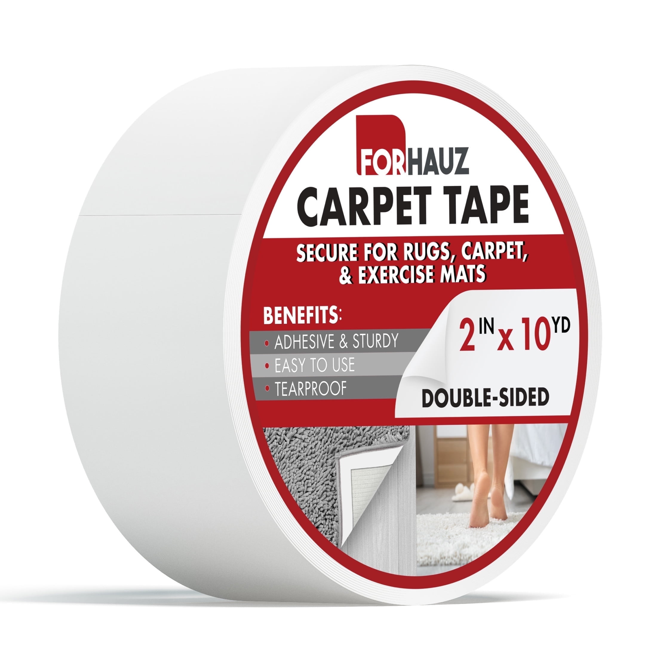 ForHauz Carpet Tape, Anti Slip Rug Grips for Hardwood Floors, Tile, and ...