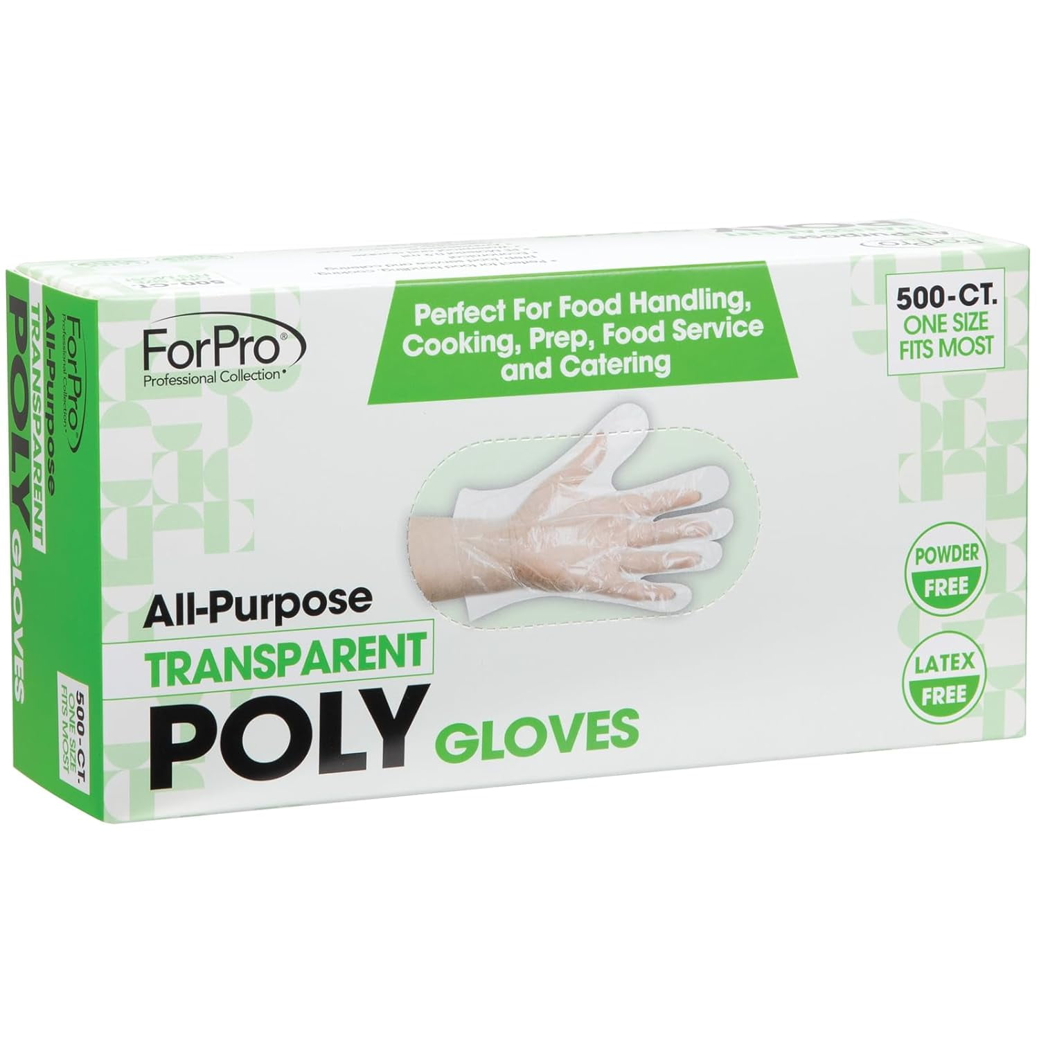 ForPro Disposable Poly Plastic Gloves, All-Purpose Food Safe Gloves for ...