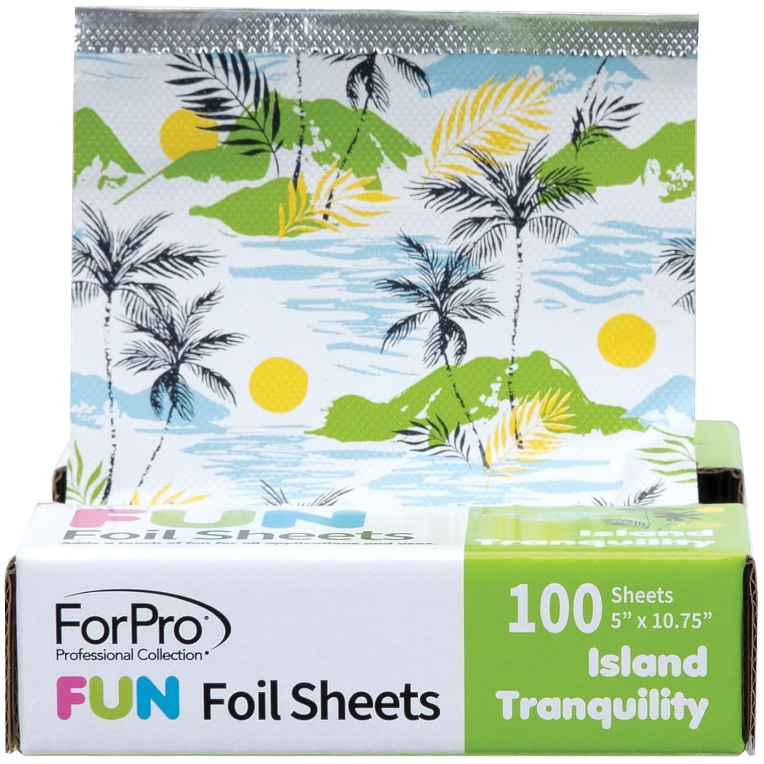 ForPro FUN Island Tranquility 5" Foil Sheets, Aluminum Hair Foils for ...