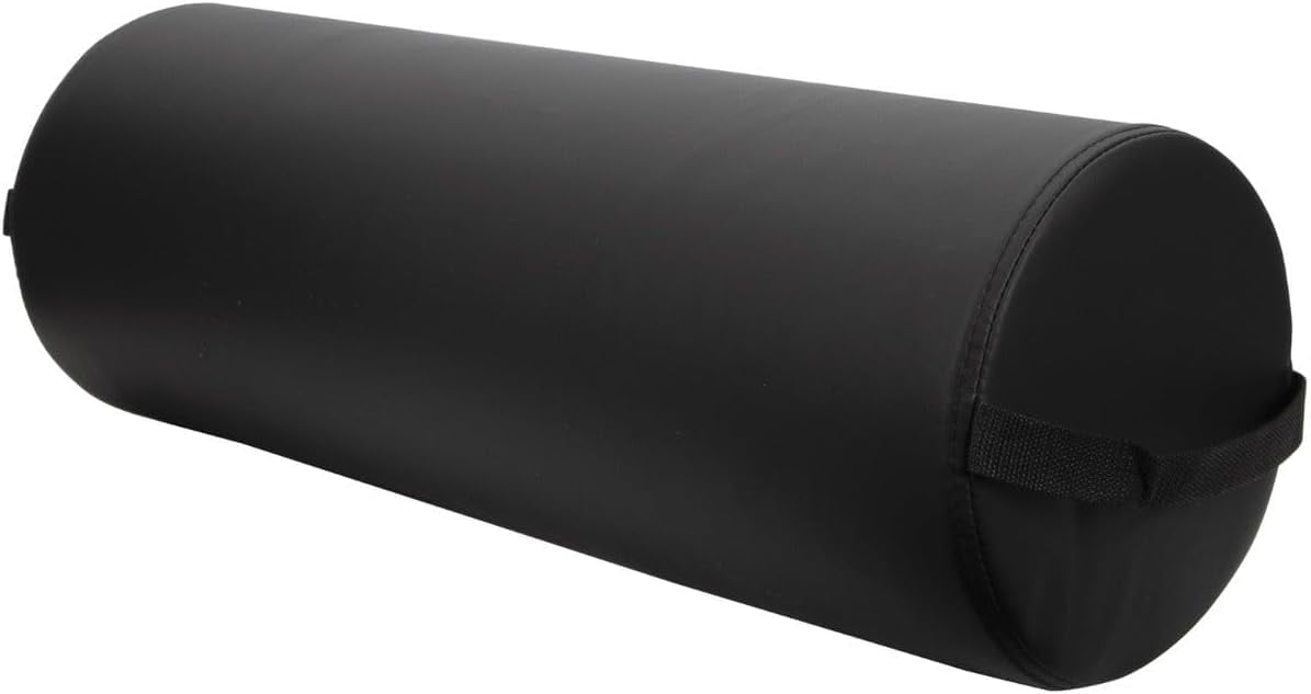 ForPro Jumbo Full Round Bolster Pillow, Black, Oil and Stain-Resistant ...