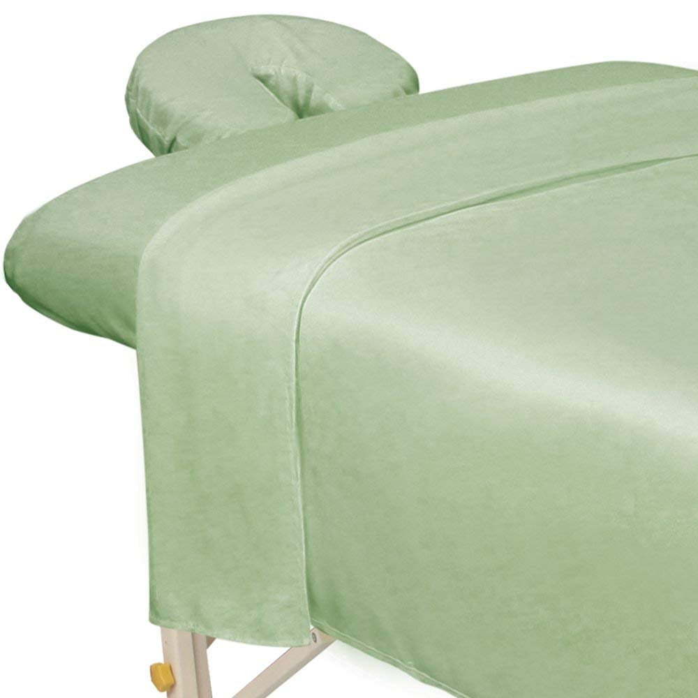 ForPro Premium Microfiber 3-Piece Massage Sheet Set, Sage, Ultra-Light ...