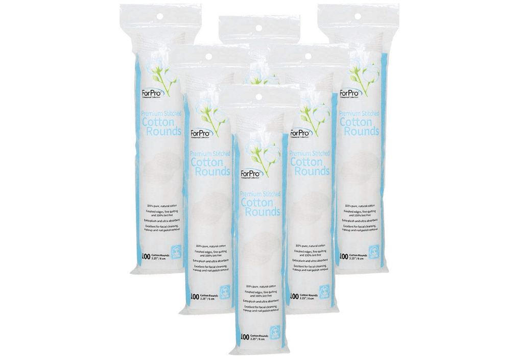 ForPro Premium Stitched Cotton Rounds (600-Count), 100% Pure Cotton ...