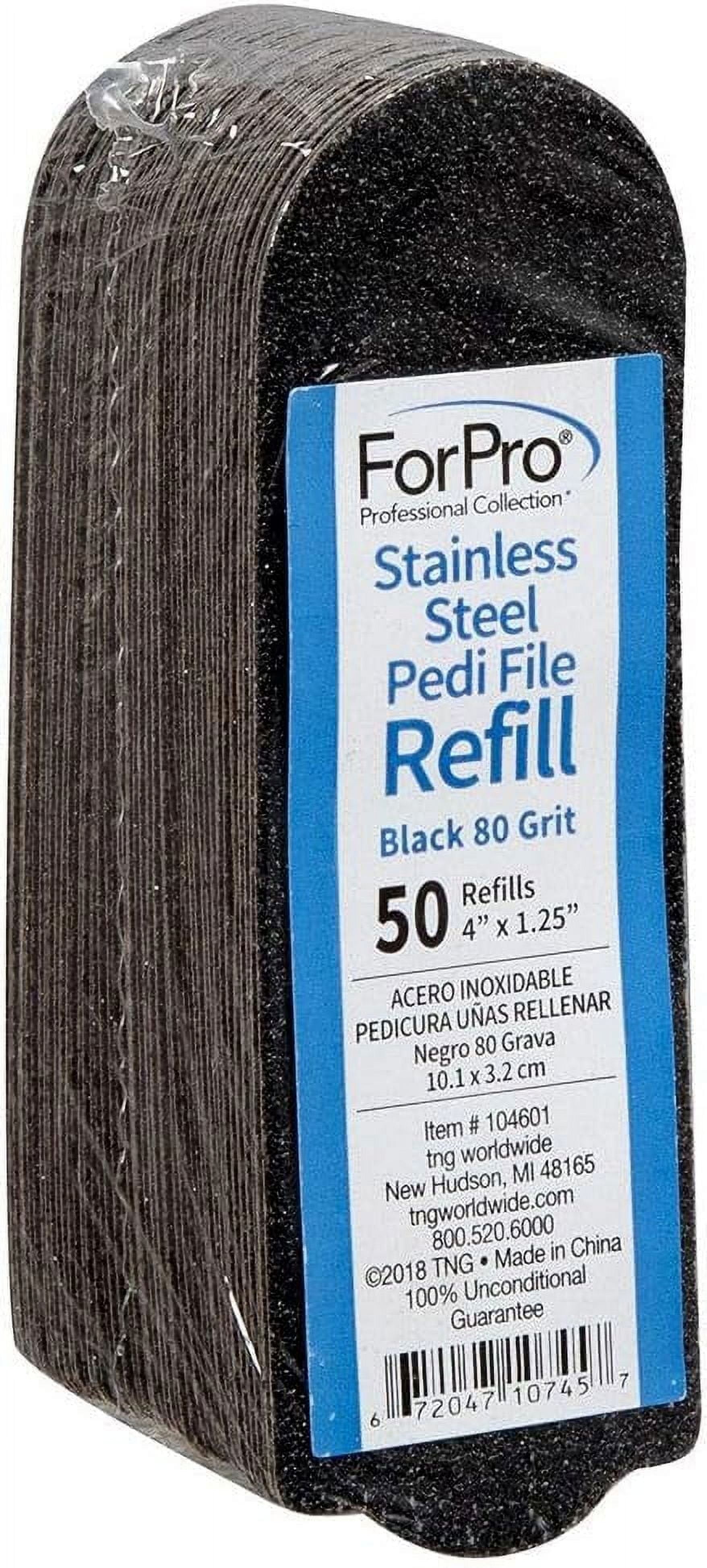 ForPro Professional Collection Stainless Steel Pedi File Refill, 80 ...
