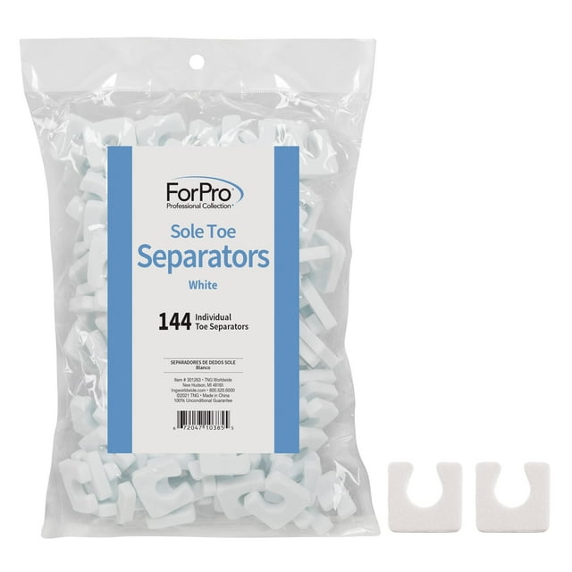 ForPro Sole Toe Separators, White, Individual Toe Separators for ...
