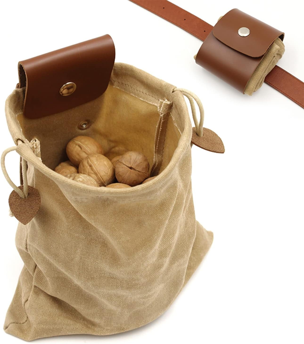 Foraging Bag,Mushroom Foraging Bag Waxed Canvas Tinder Waterproof Small ...