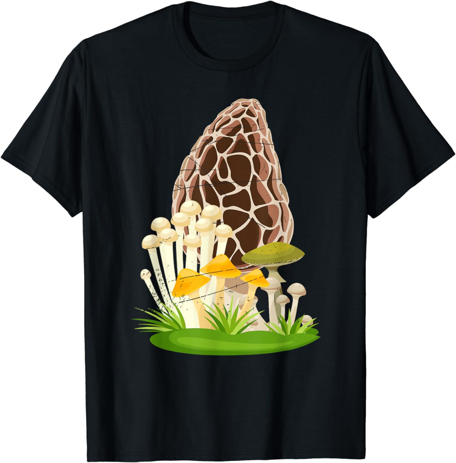 Foraging Morels Fungi Lover Nature Forest Woodland Mushroom T-Shirt ...