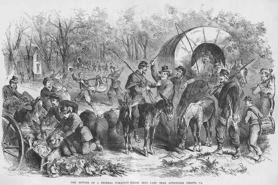 Foraging Party returns with food for the Union Army, Poster Print by ...