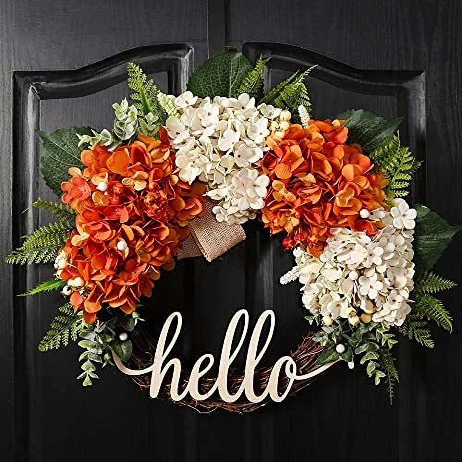 Foraging dimple 18 Inch Fall Wreath Hydrangea Wreath for Front Door ...