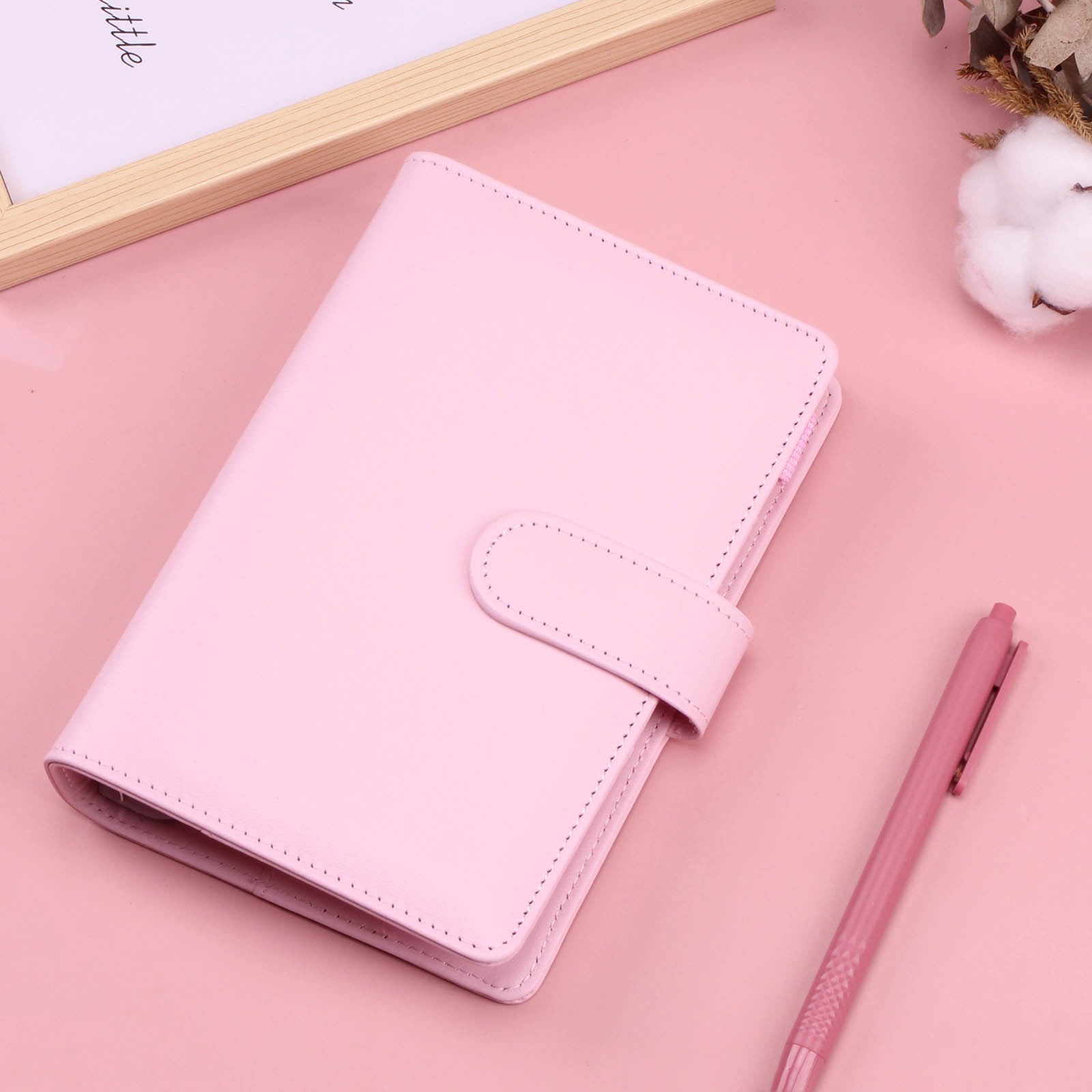 Foraging dimple A6 PU Leather Notebook Binder,Mini Binder Refillable ...