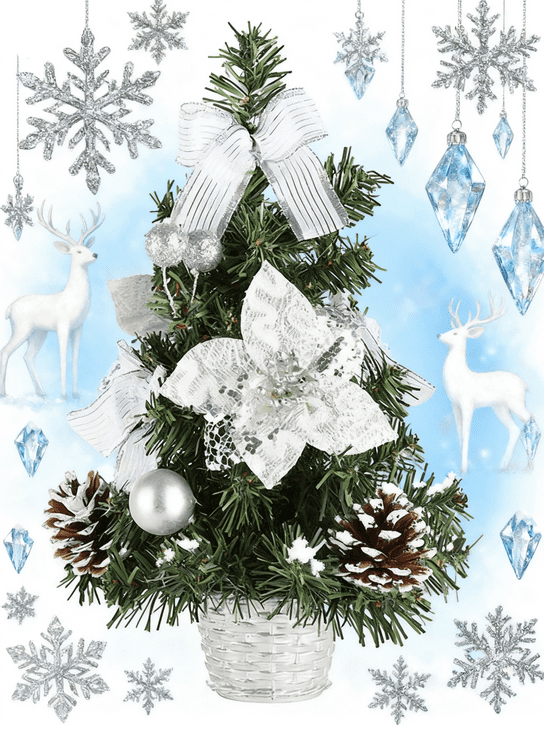 Foraging dimple Christmas Decorations Desktop Miniature Christmas Trees ...