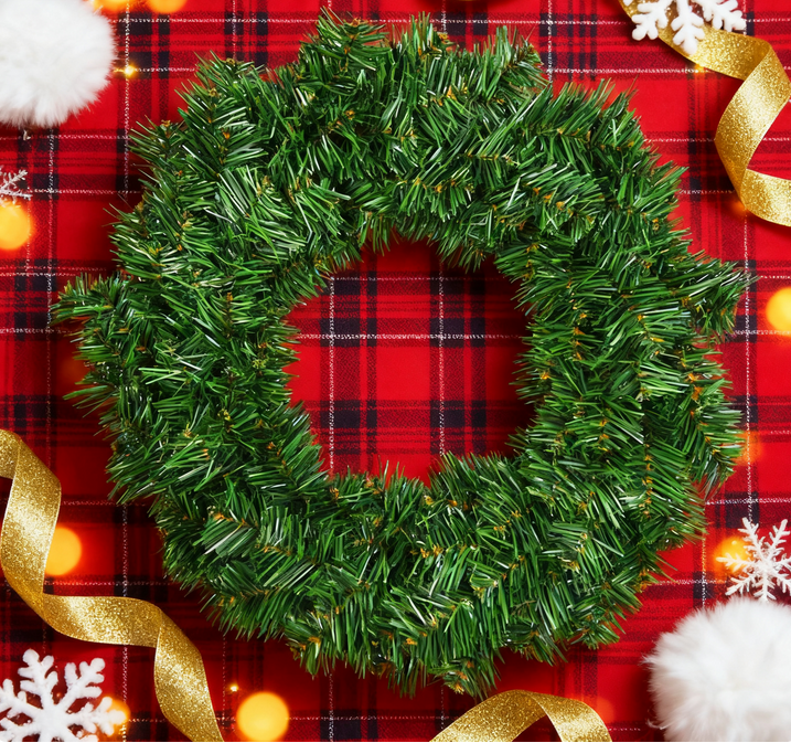 Foraging dimple Christmas Wreaths For Front Door Green Artificial ...
