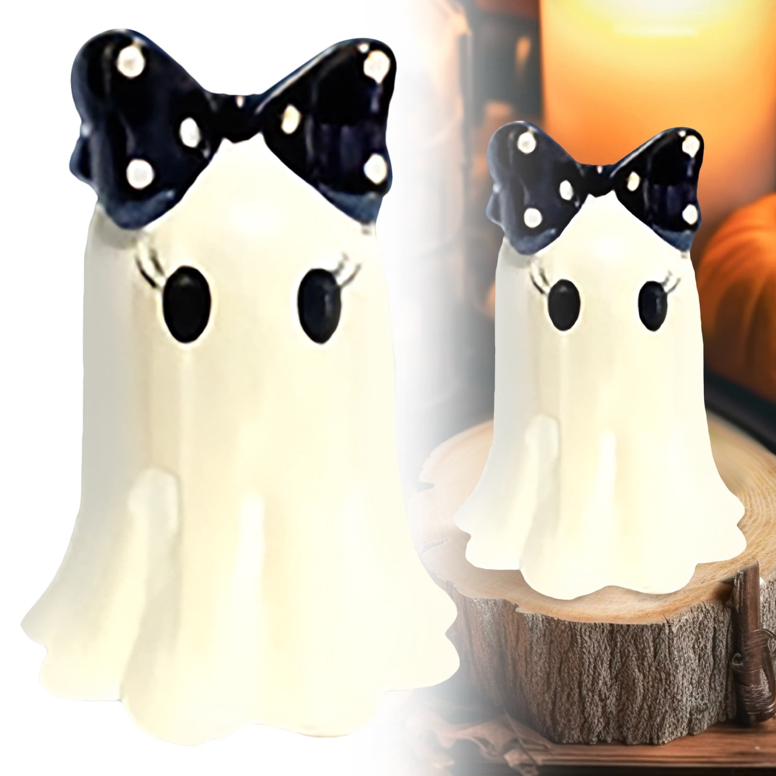 Foraging dimple Eye - Catching Halloween Ghost Sculpture with Polka Dot ...