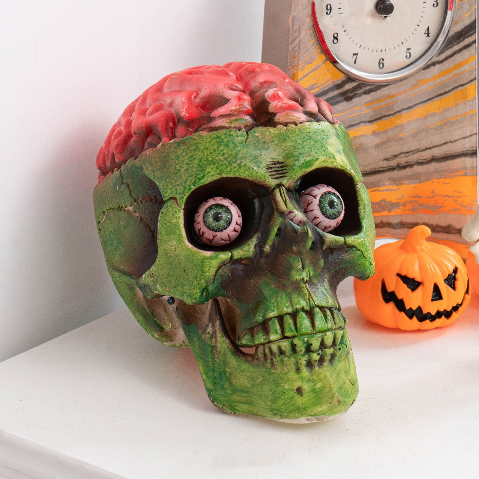 Foraging dimple Halloween Fake Skeletons,Green Skulls Head for Crafts ...