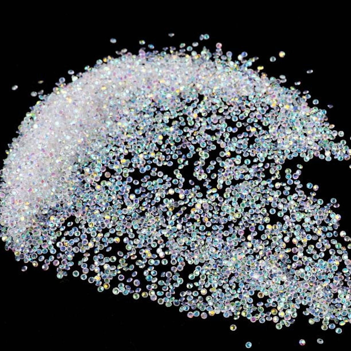 Foraineam 10000Pcs 1.2mm Mini Nail Rhinestones AB Sparkly Diamond Glass ...
