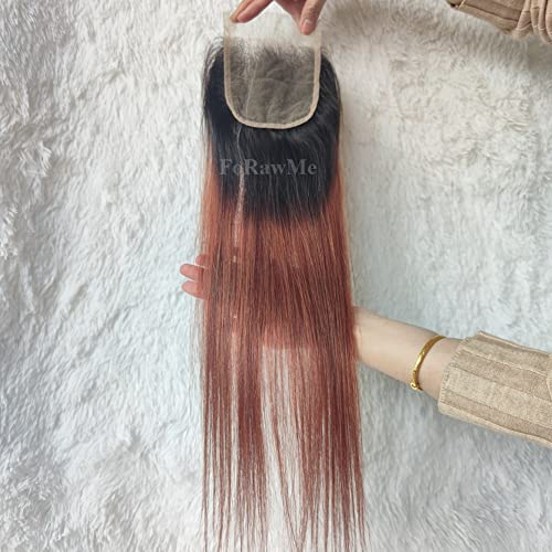 Forawme 10a Brazilian Hair Pre Plucked Free Part Ombre Top Closures