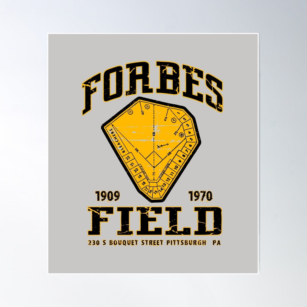 Forbes Field Poster Wall Art, Modern Wall Decor For Living Room Bedroom ...