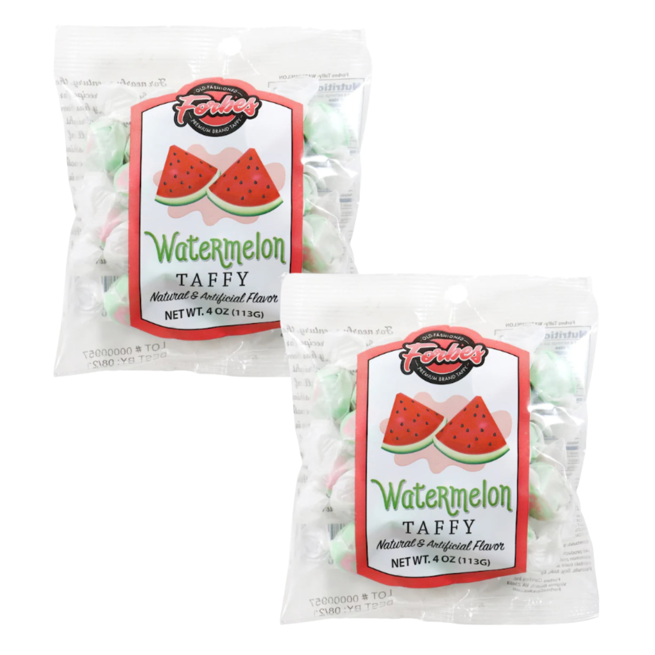 Forbes Watermelon Saltwater Taffy Candy Natural and Artificial Flavor 4 ...