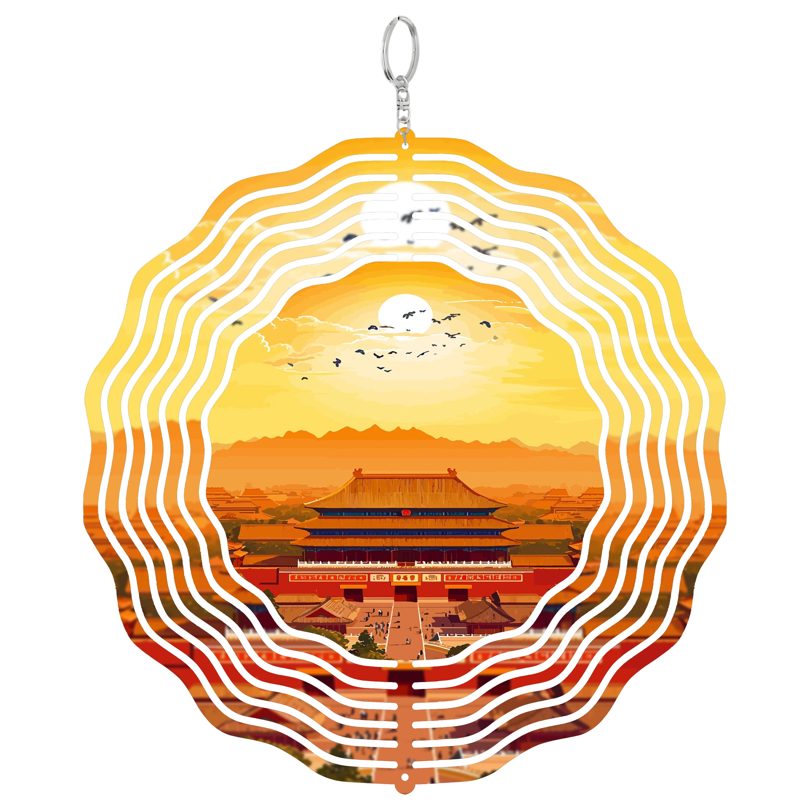 Forbidden City Beijing Imperial Palace 3D Wind Spinner Stainless Steel ...