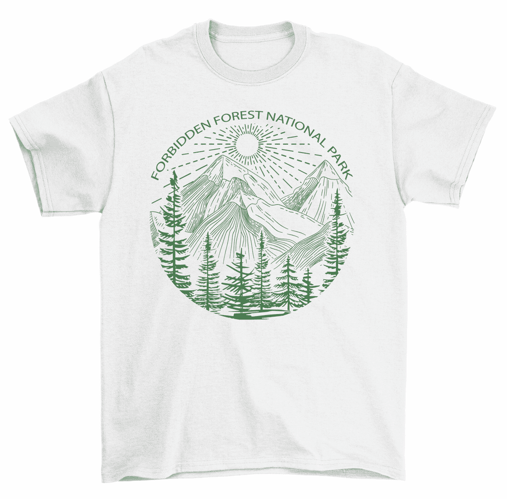 Forbidden Forest National Park T-Shirt Camping Hiking Tee Men Women ...