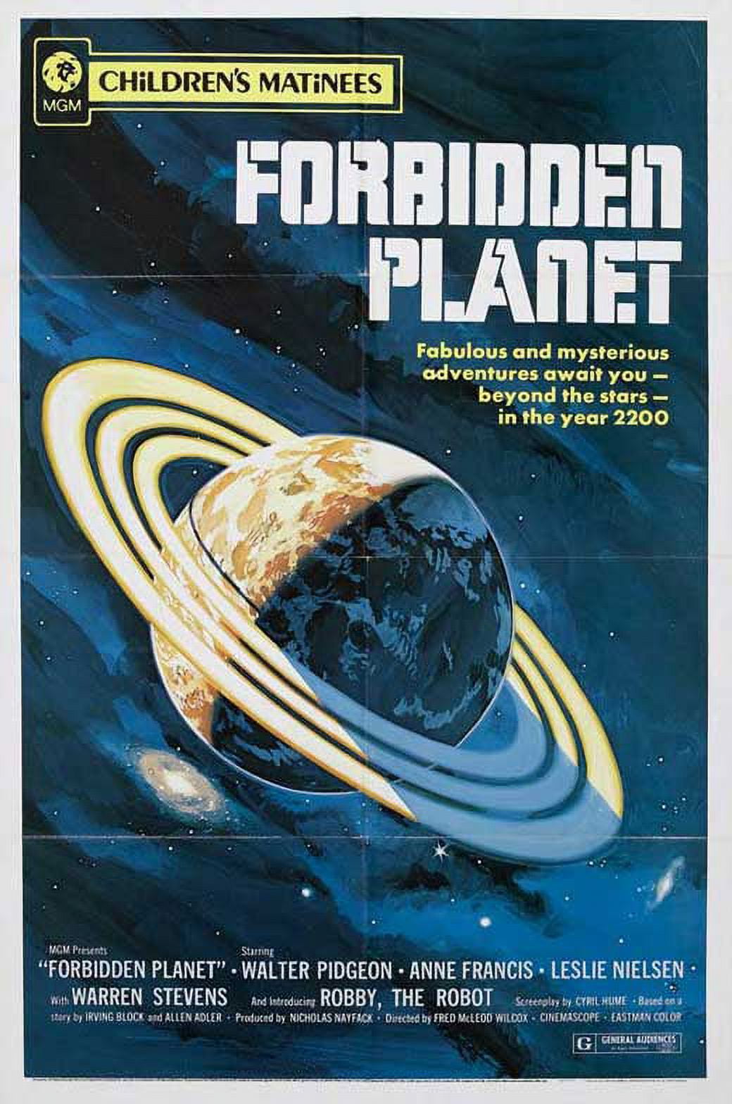 Forbidden Planet - movie POSTER (Insert Style A) (14" x 36") (1956 ...